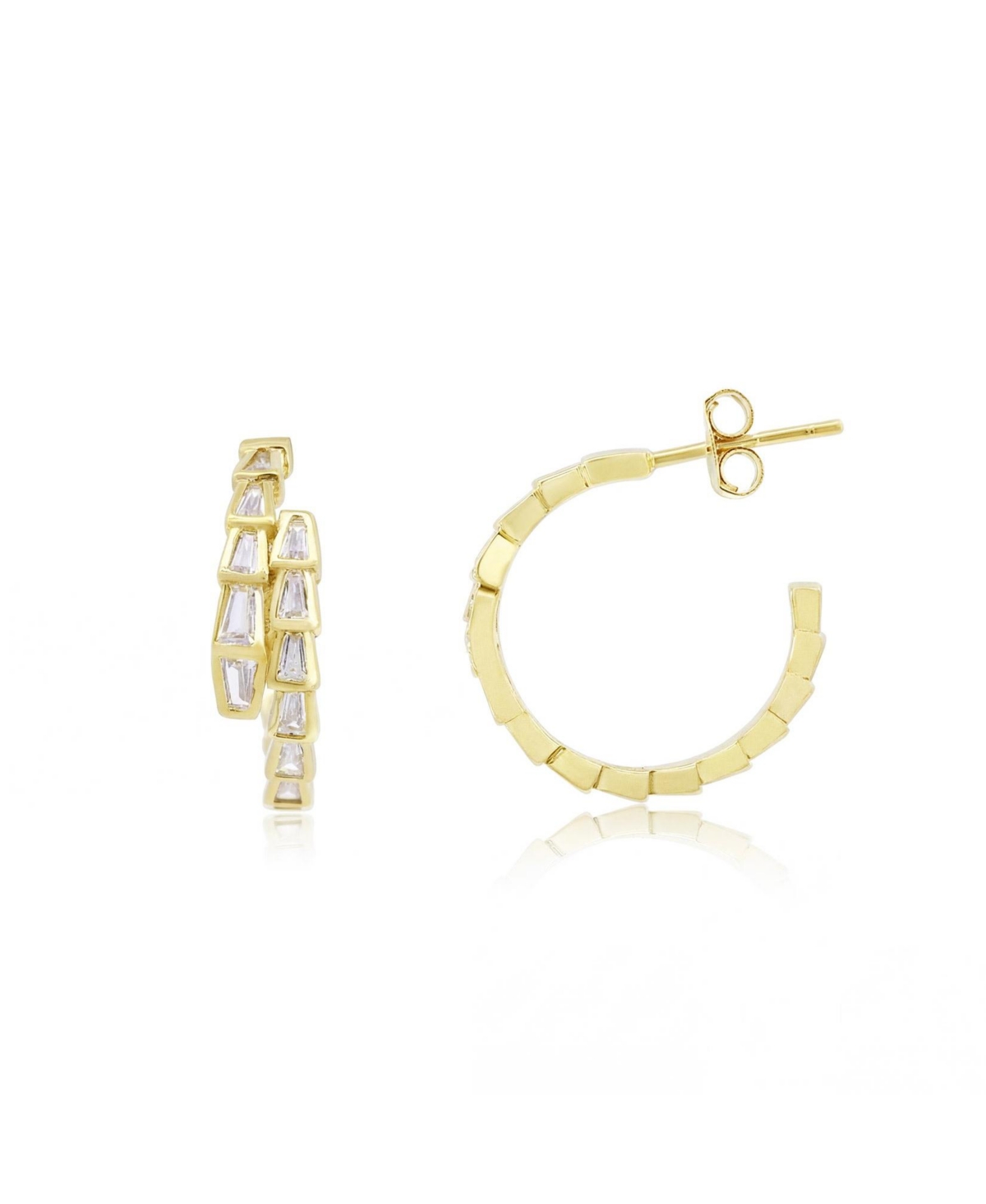Click here for The Lovery Cz Snake Hoop Earrings 14K Gold-Plated... prices