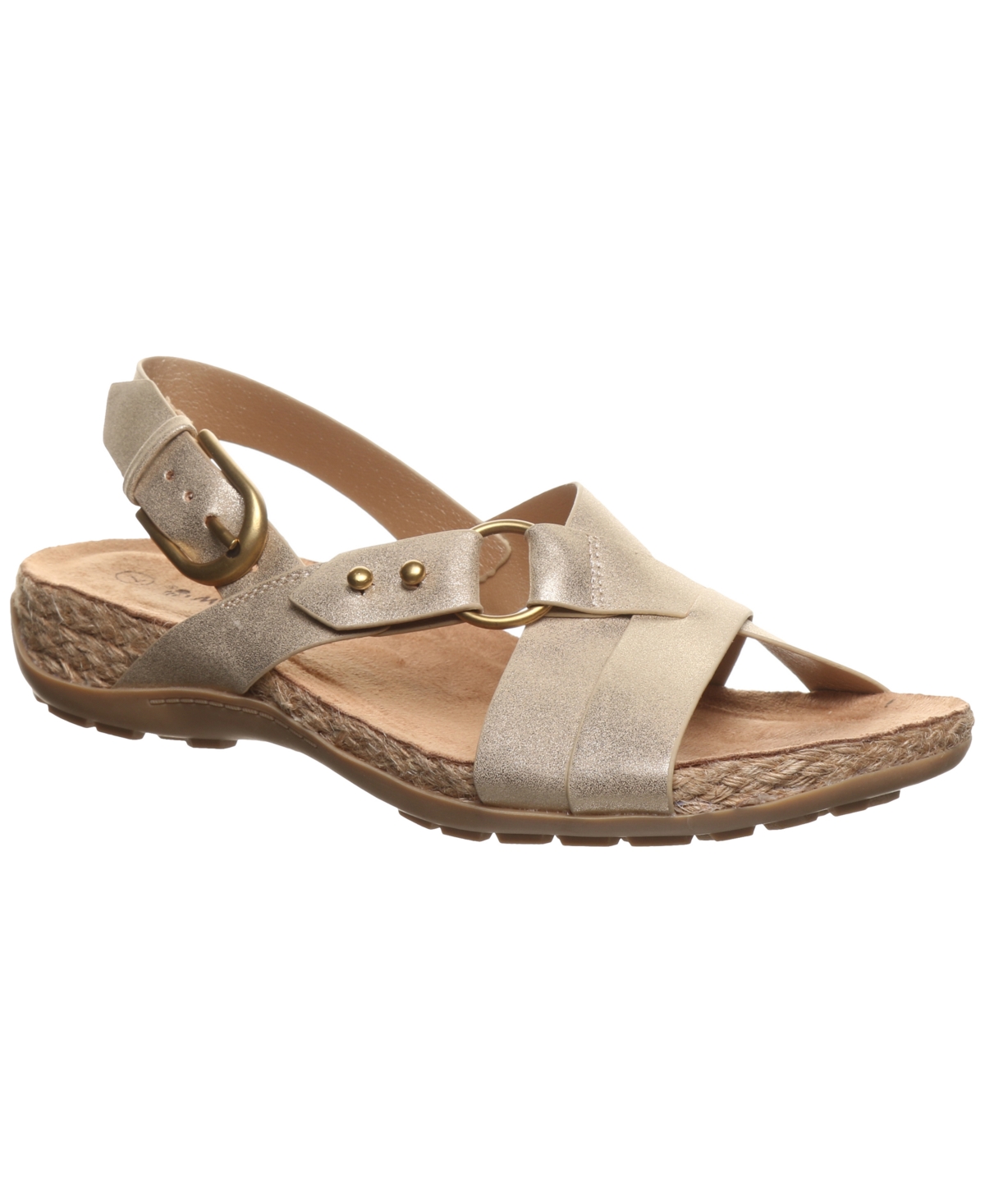 Click here for Bearpaw Womens Cady Round Toe Sandals - Gold prices