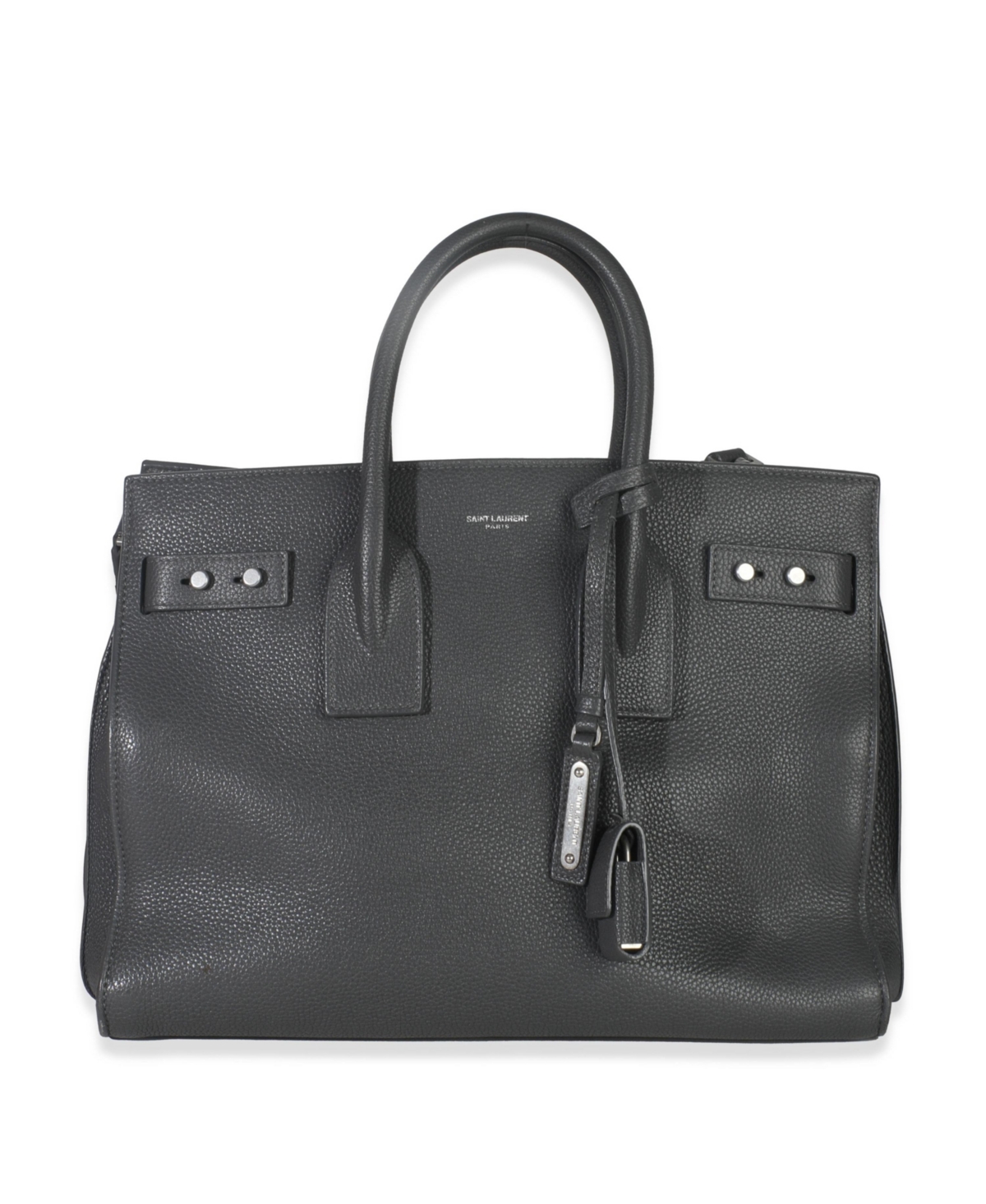 Click here for Pre-Owned Saint Laurent Grey Grained Calfskin Smal... prices