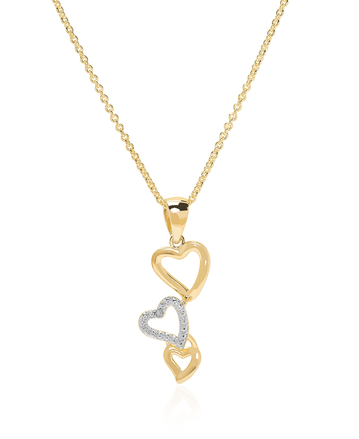 Click here for Macys Diamond Accent 0.005 ct. t. w. Triple Linear... prices