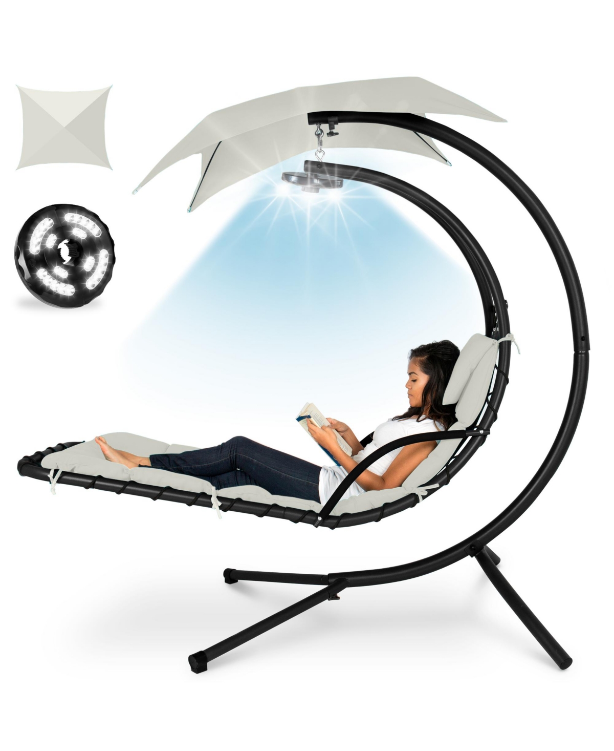 Click here for Best Choice Products Hanging Led-Lit Curved Chaise... prices