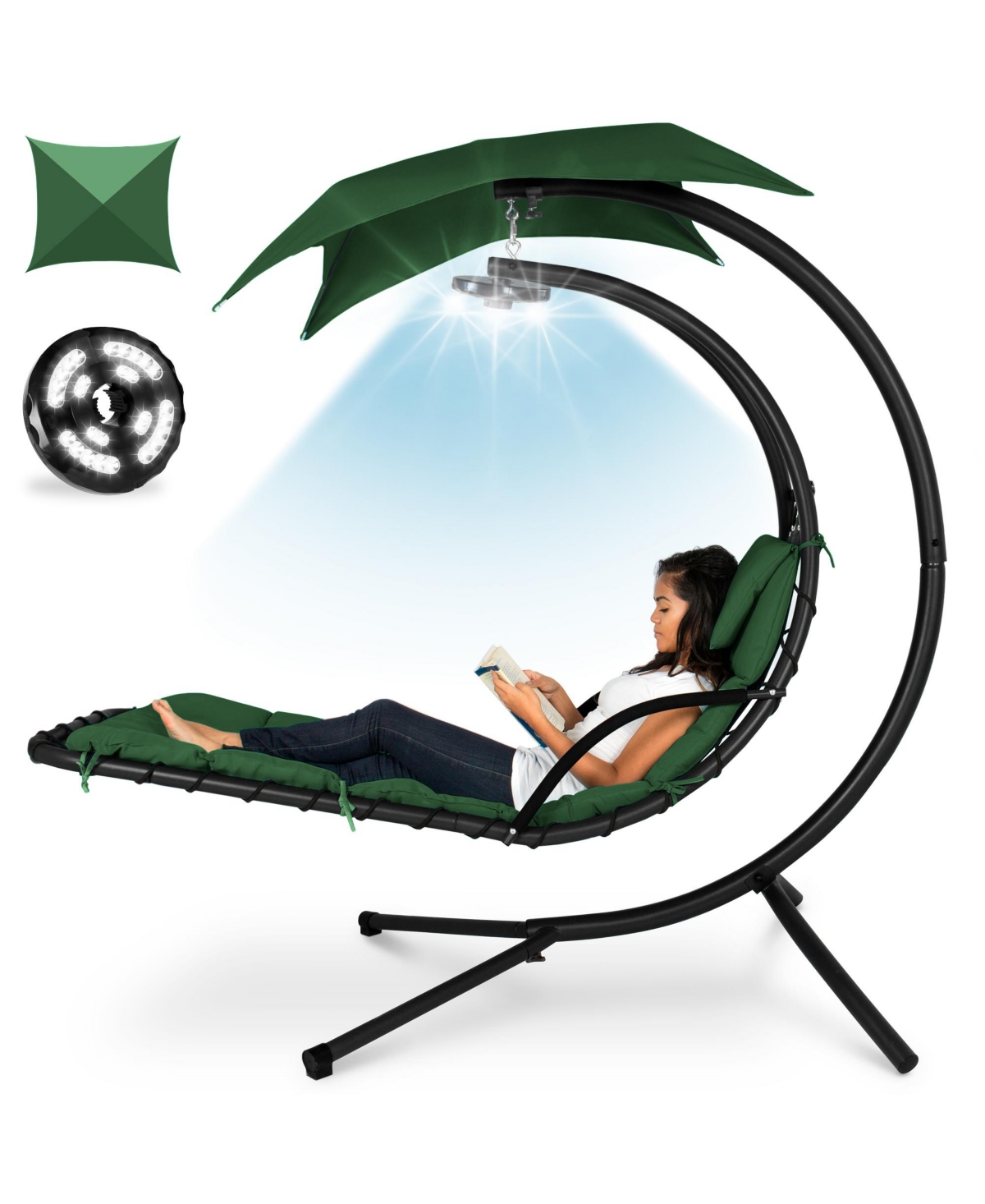 Click here for Best Choice Products Hanging Led-Lit Curved Chaise... prices