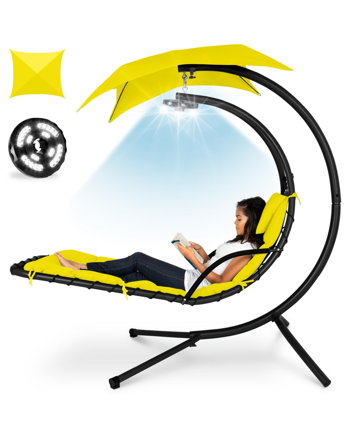 Click here for Best Choice Products Hanging Led-Lit Curved Chaise... prices