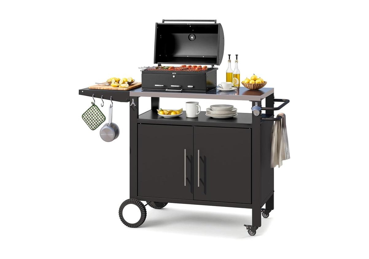 Click here for Aecojoy Outdoor Grill Table with Storage Cabinet... prices