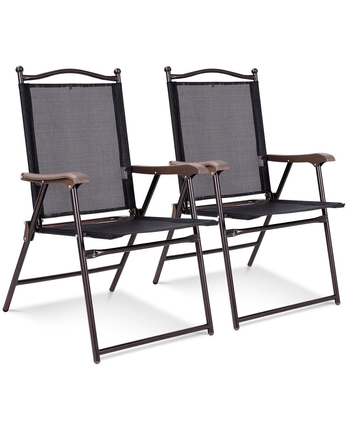 Click here for Gymax Set of 2 Folding Patio Furniture Sling Back... prices