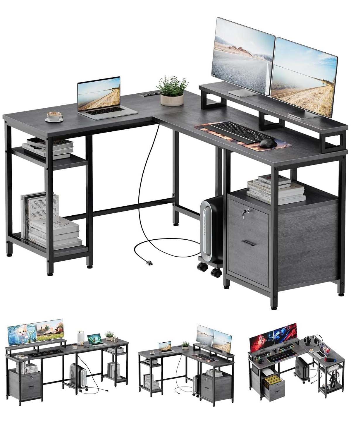 Click here for gaomon 67 L Shaped Computer DeskPc Desk Gaming Des... prices