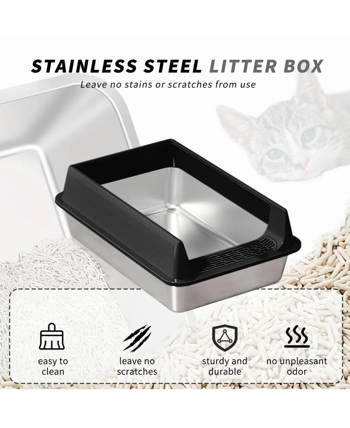 Click here for Zeus and Ruta Stainless Steel Cat Litter Box with... prices