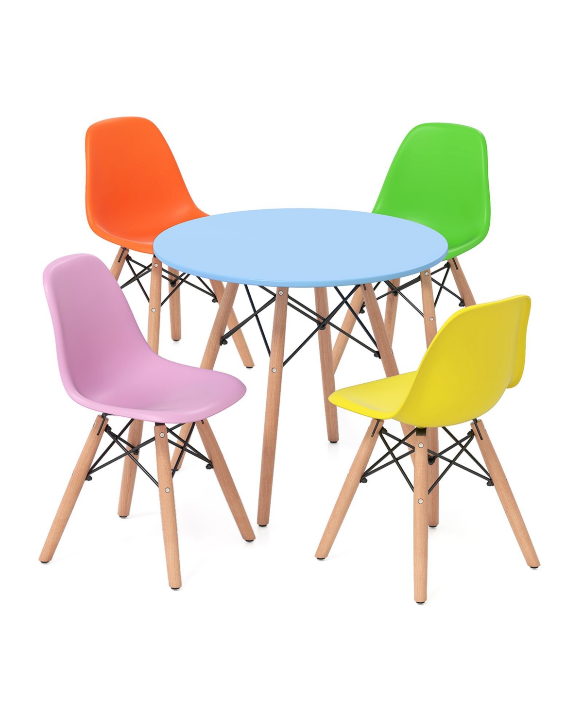 Click here for Sugift Five Piece Kids Colorful Table Set with Fou... prices