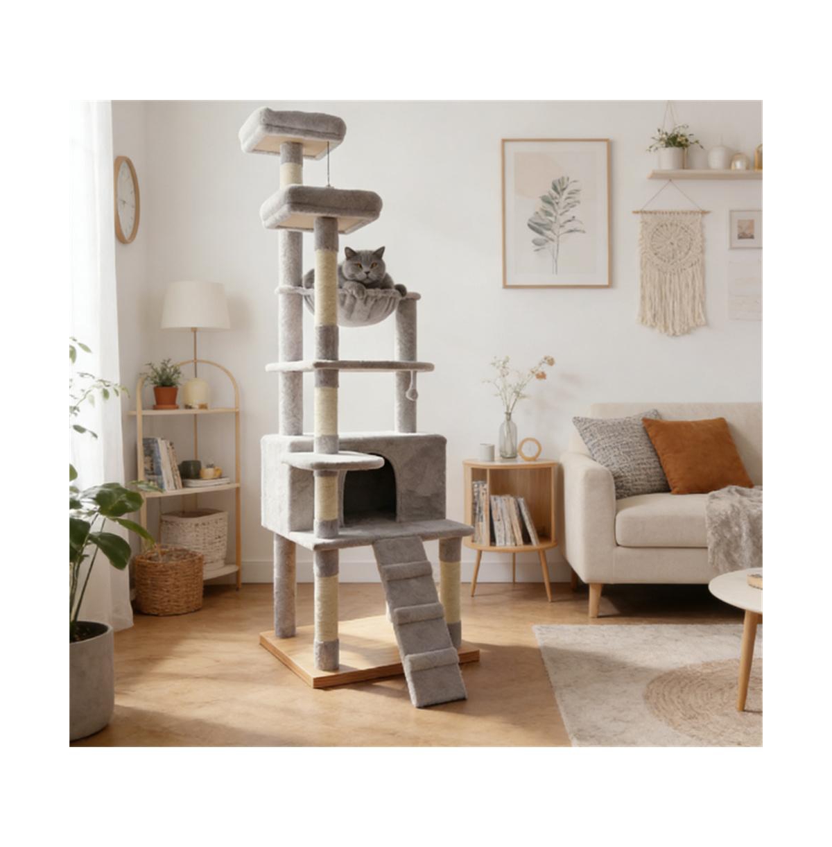 Click here for Zeus and Ruta 71 Inch Tall Multi Level Cat Tree wi... prices