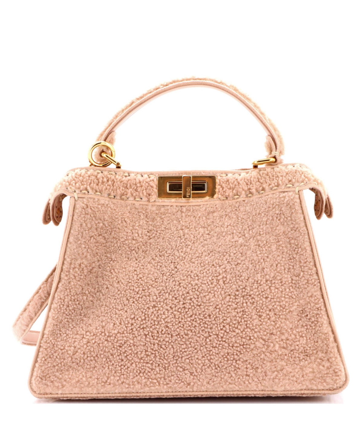 Click here for Pre-Owned Fendi Medium Peekaboo ISeeU Bag Shearlin... prices