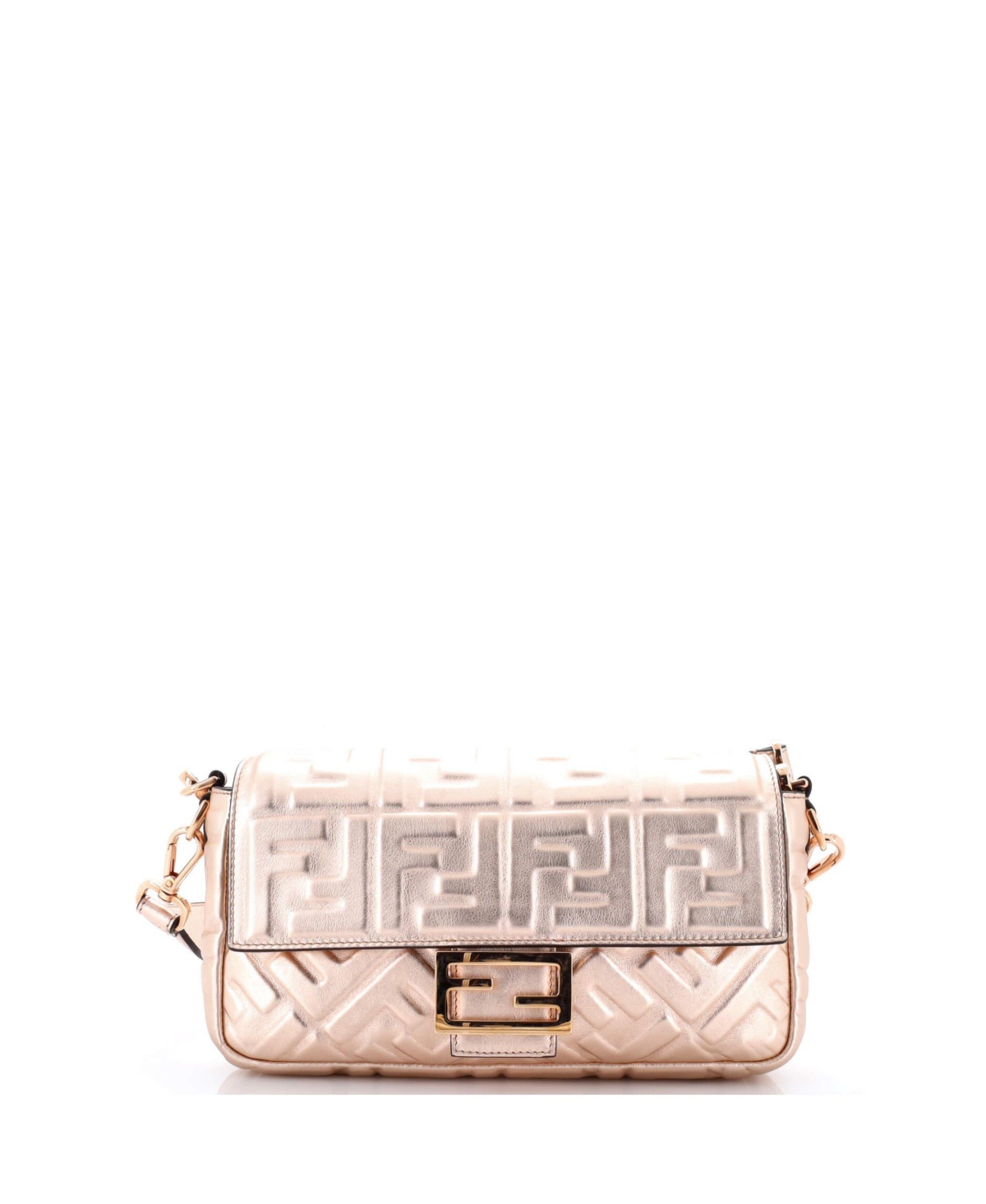 Click here for Pre-Owned Fendi Medium Baguette Nm Bag Zucca Embos... prices