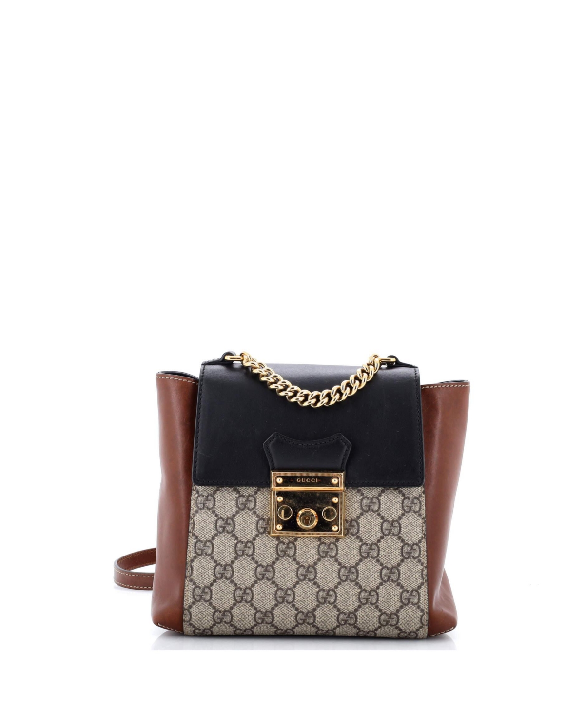 Click here for Pre-Owned Gucci Mini Padlock Backpack Gg Coated Ca... prices