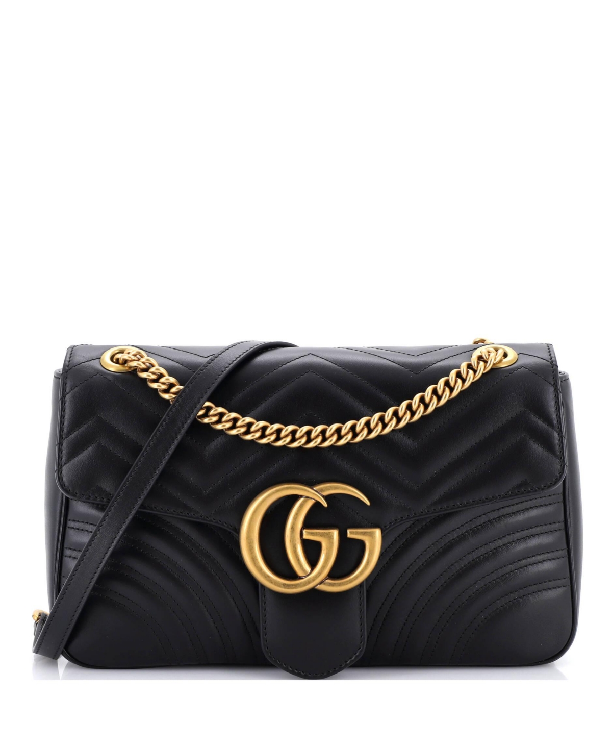 Click here for Pre-Owned Gucci Medium Gg Marmont Flap Bag Matelas... prices