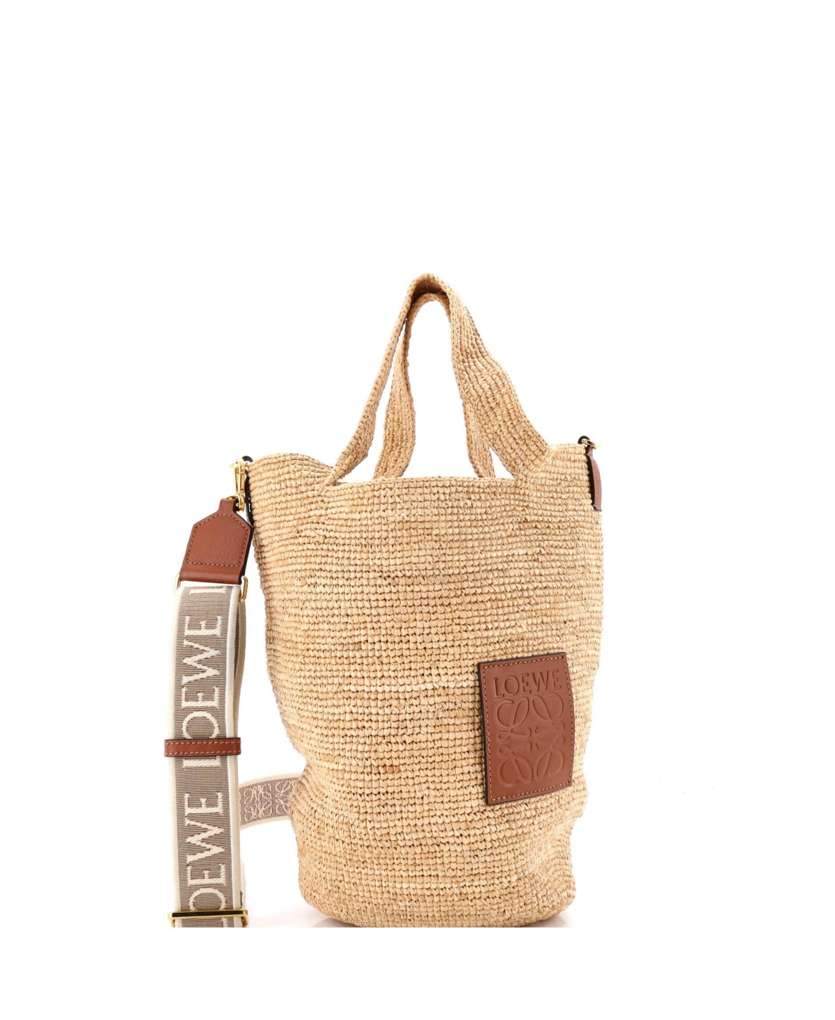 Click here for Pre-Owned Loewe Mini Paulas Ibiza Slit Tote Straw... prices