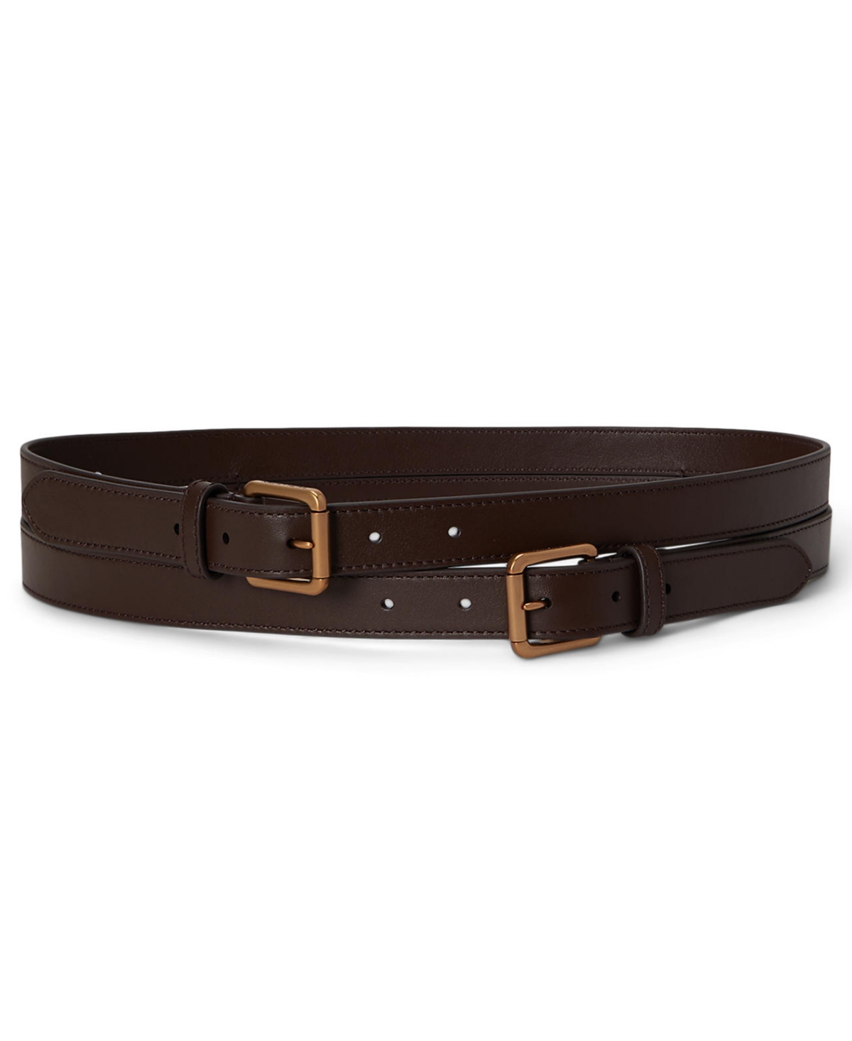 Click here for Lauren Ralph Lauren Womens Leather Double-Buckle S... prices