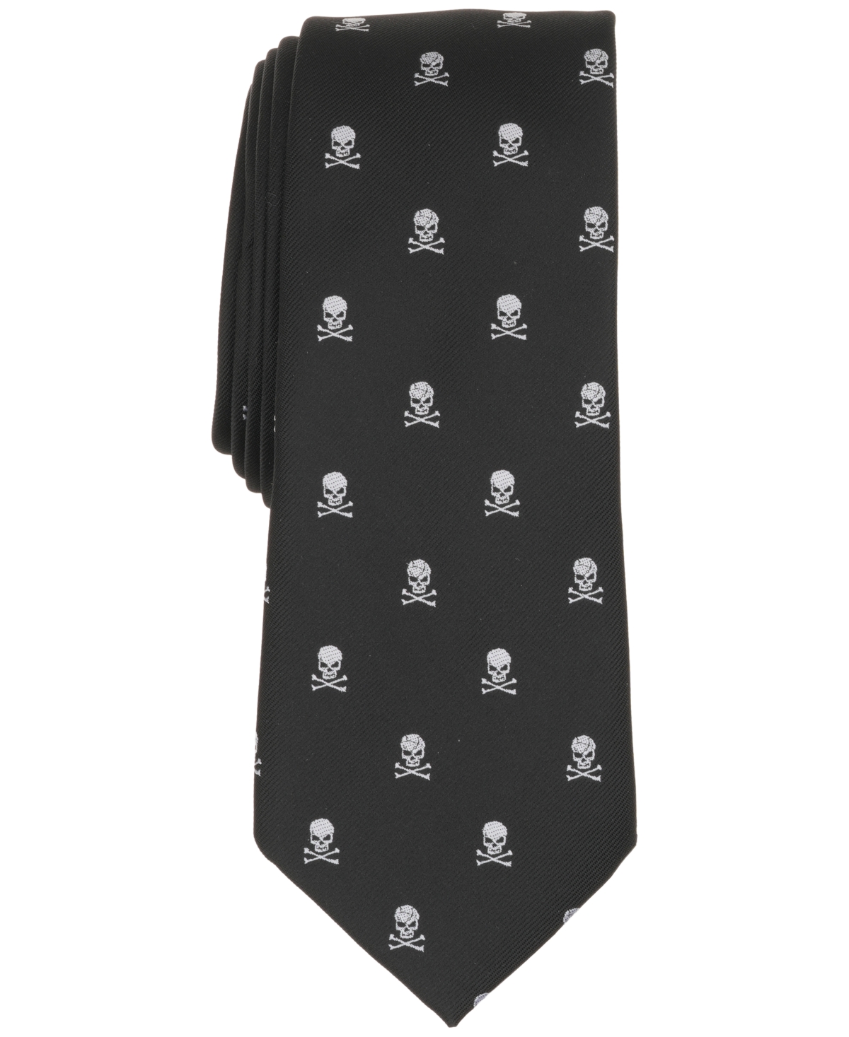 Click here for Bar Iii Mens Cross-Bone Solid Skinny Tie  Macys Ex... prices