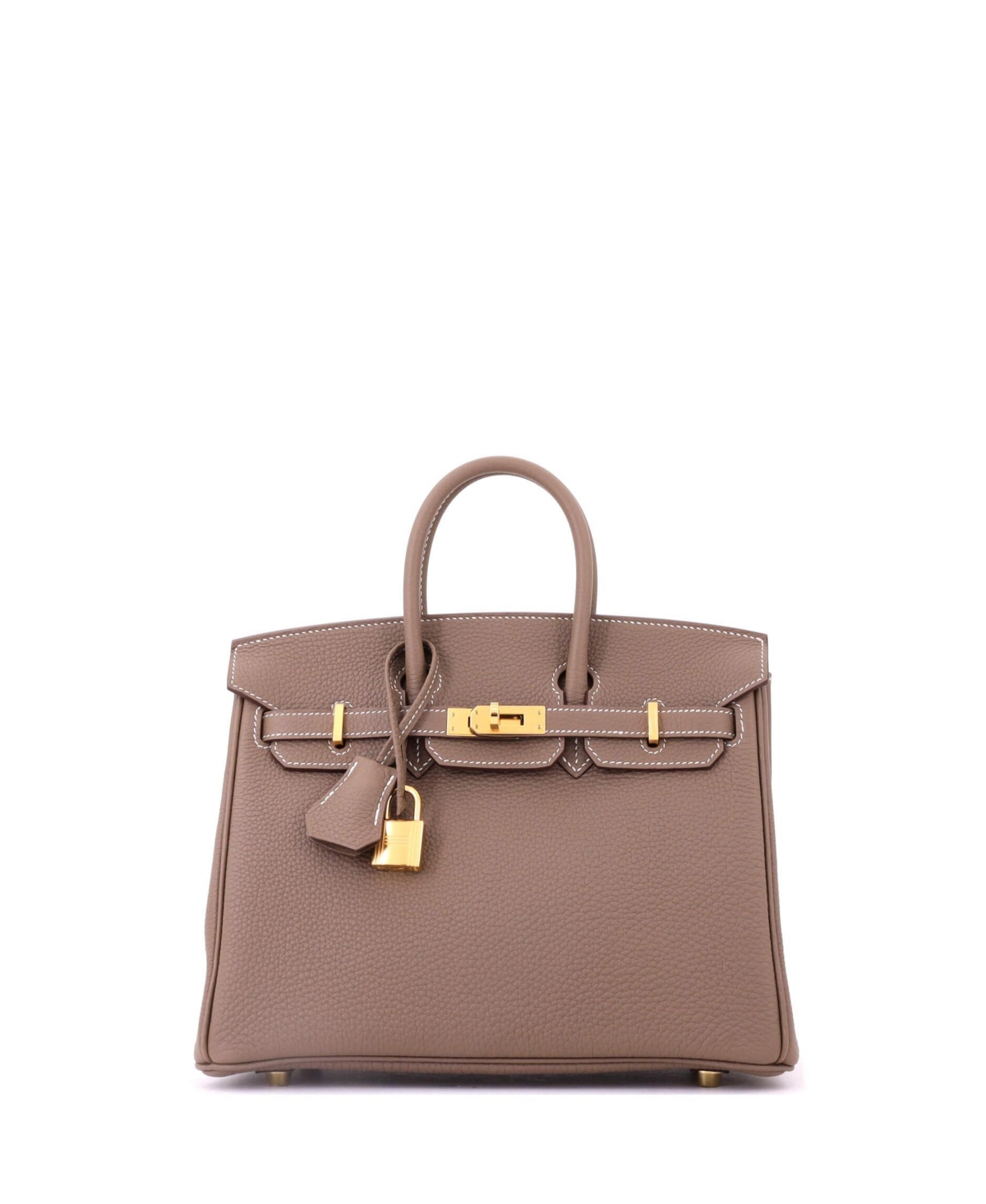 Click here for Pre-Owned HERMES Birkin 25 Handbag Grey Togo with... prices