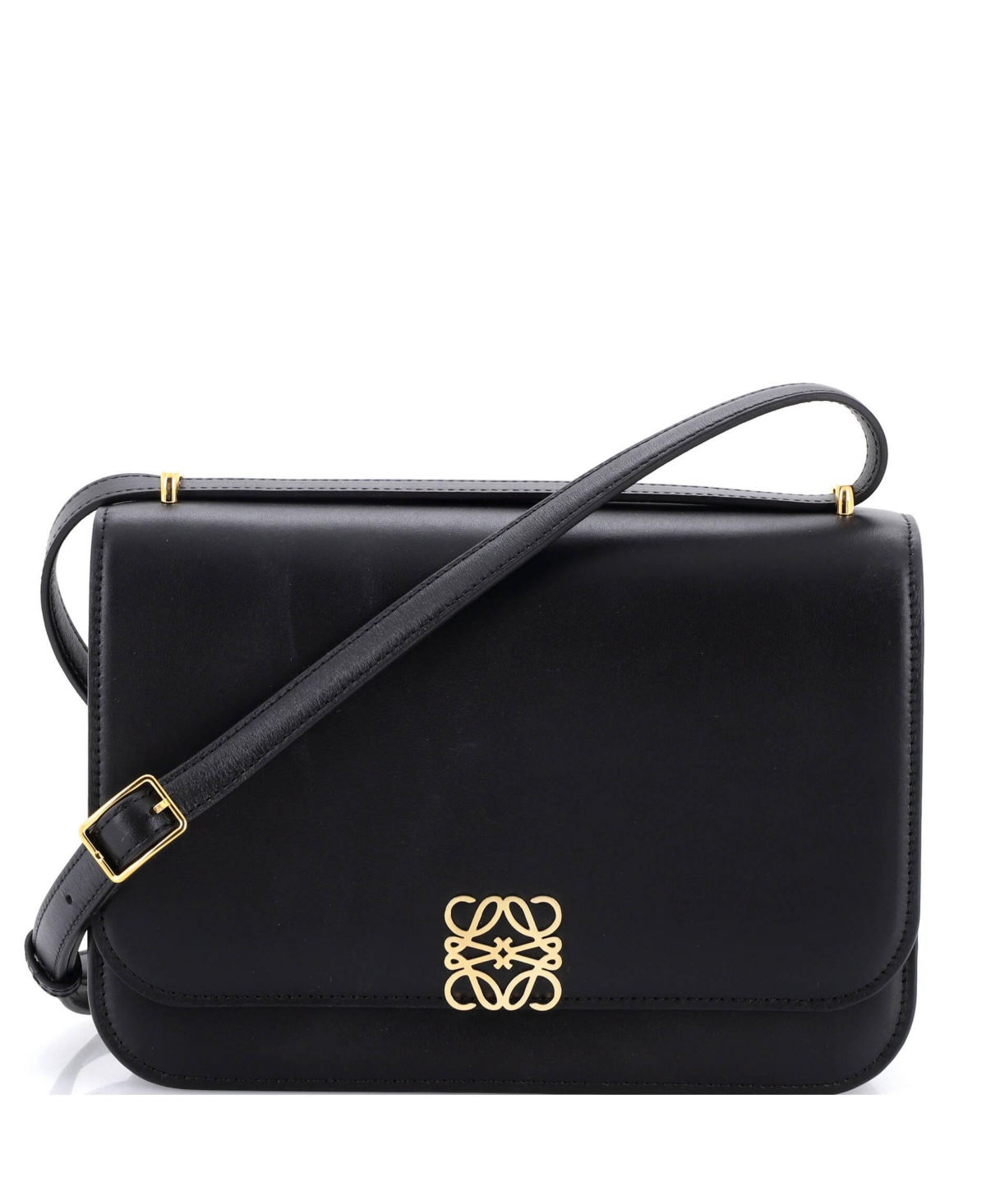 Click here for Pre-Owned Loewe Medium Goya Flap Bag Leather - Bla... prices