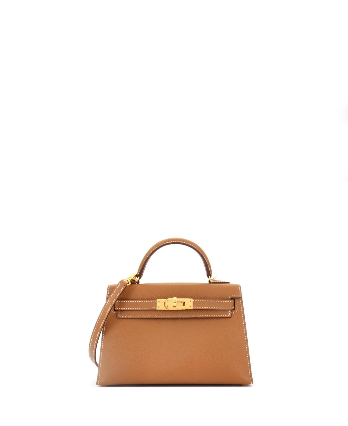 Click here for Pre-Owned HERMES Kelly 20 Handbag Brown Epsom with... prices