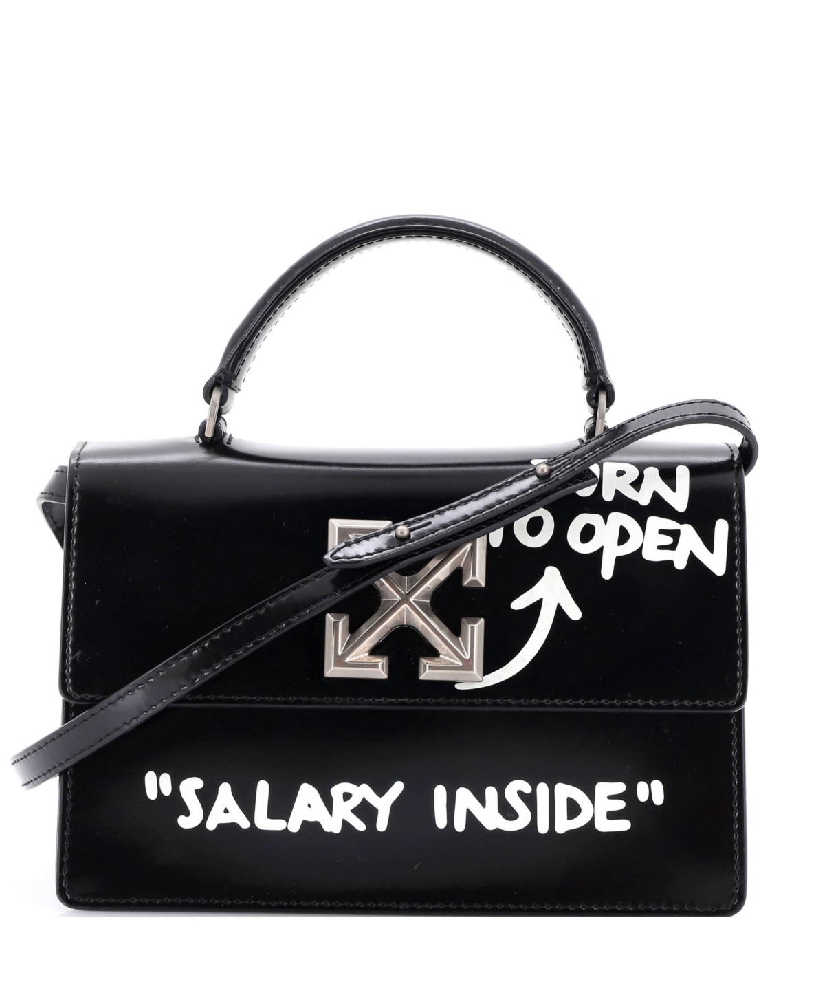 Click here for Pre-Owned Off White Jitney 1.4 Bag Printed Leather... prices