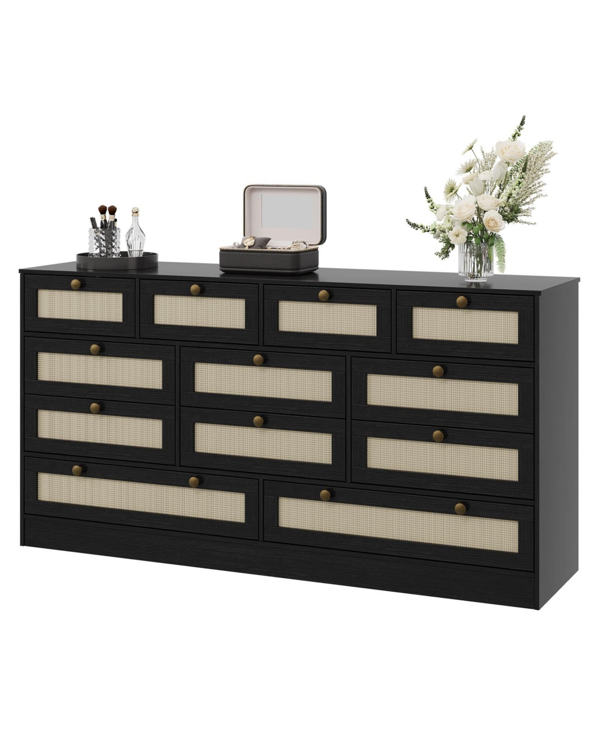 Click here for gaomon Wooden Dressers for Bedroom with 12 Rattan... prices
