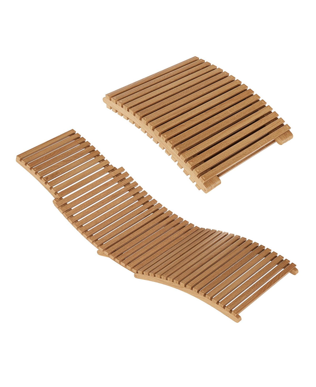 Click here for Gouun Teak Wood Folding Patio Chaise Lounge with S... prices