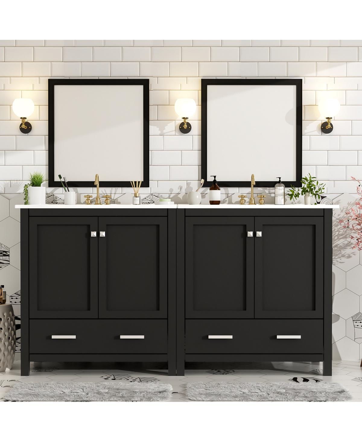 Click here for Sillysis 60 Inch Double Bathroom Vanity Set  Frees... prices
