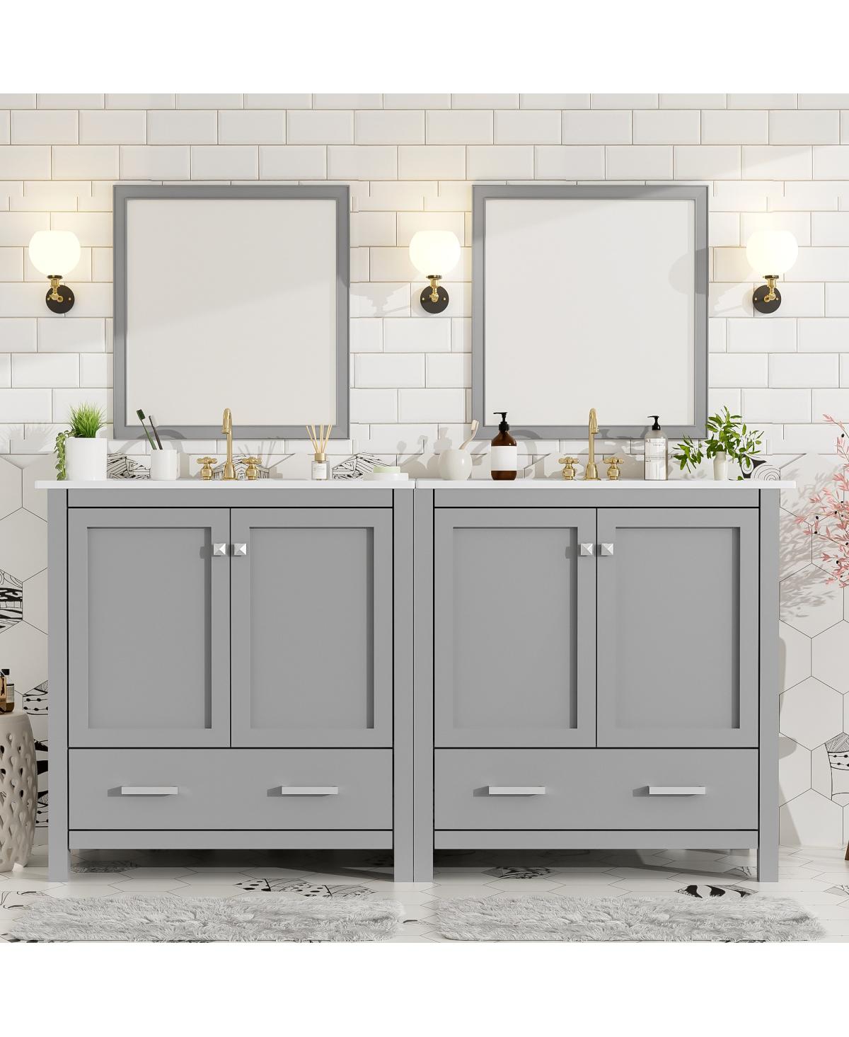 Click here for Sillysis 60 Inch Double Bathroom Vanity Set  Frees... prices
