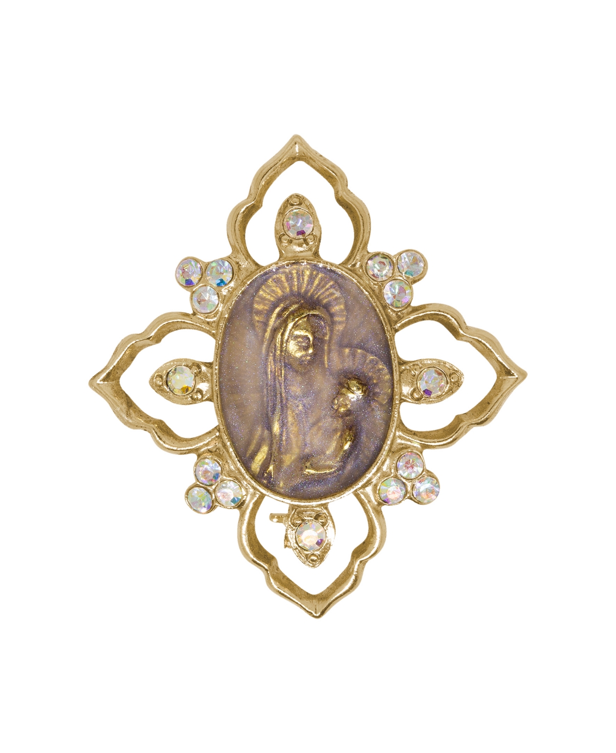 Click here for Symbols of Faith 14k Gold Dipped Mary and Child Pi... prices