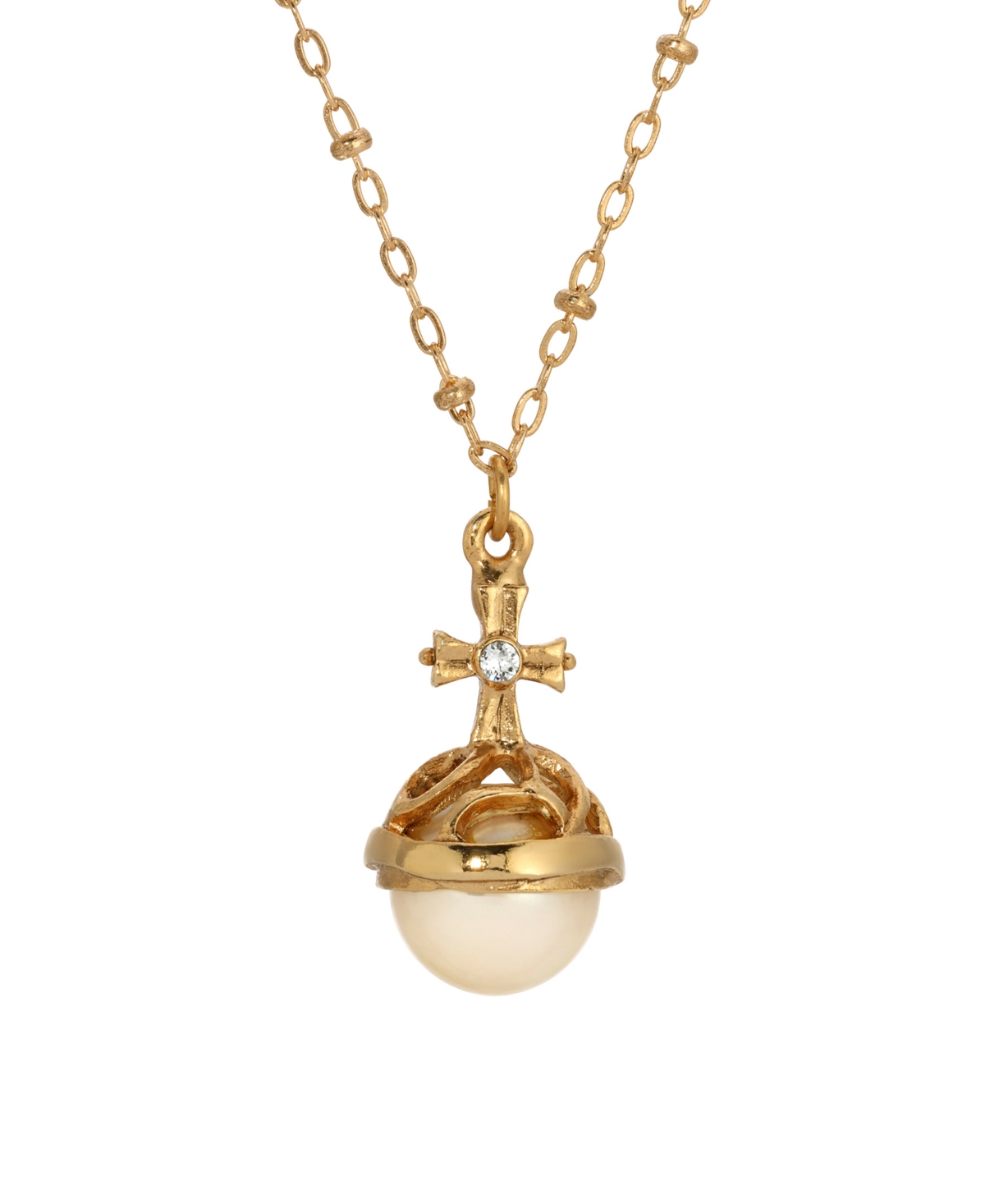 Click here for Symbols of Faith 14k Gold Dipped Imitation Pearl S... prices