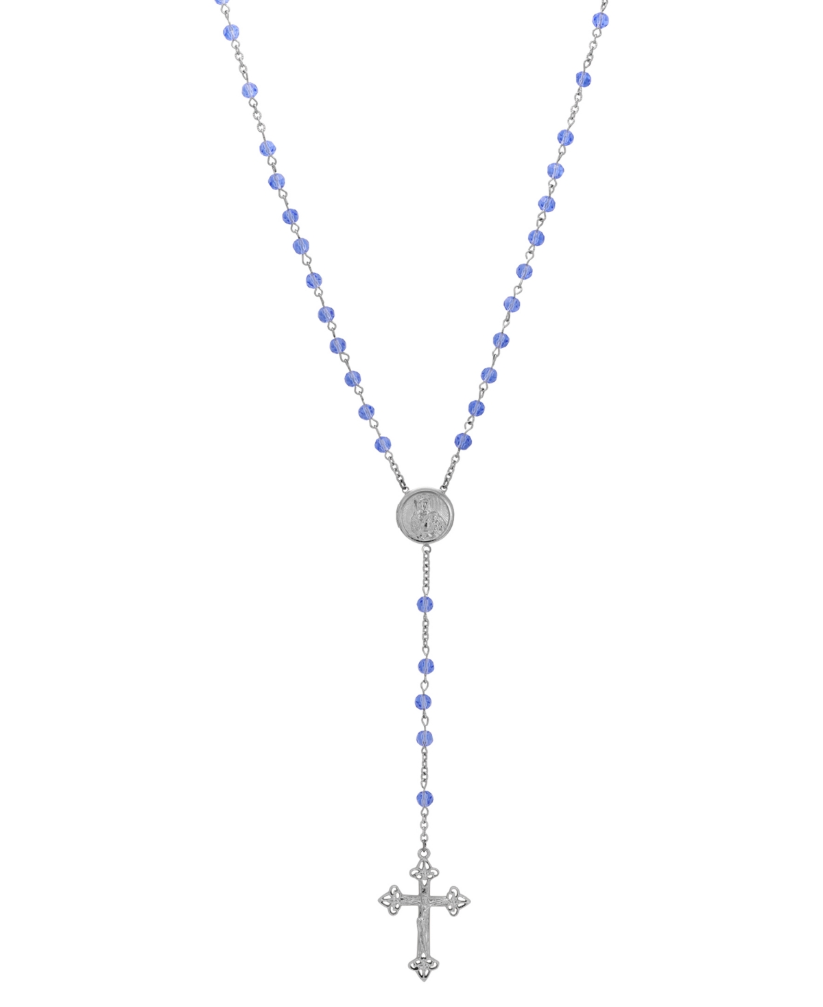 Click here for Symbols of Faith Silver Tone Blue Bead Virgin Mary... prices