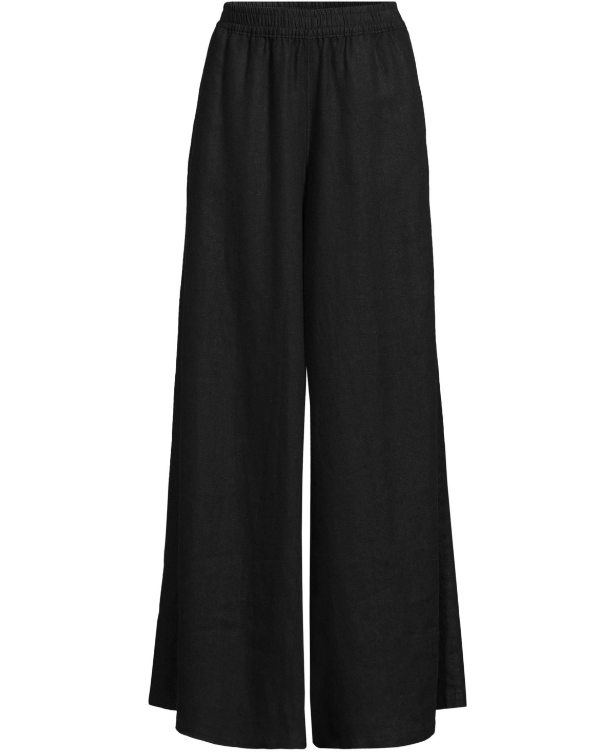 Click here for Lands End Womens Linen High Rise Palazzo Pants - S... prices