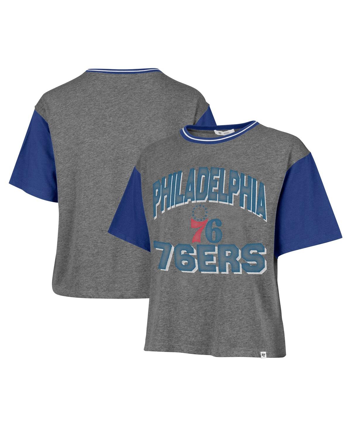Click here for 47 Brand Womens Gray Philadelphia 76ers Rise Clubh... prices