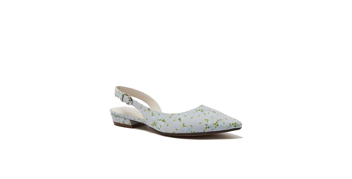 Click here for Lands End Womens Floral Linen Slingback Low Heels... prices