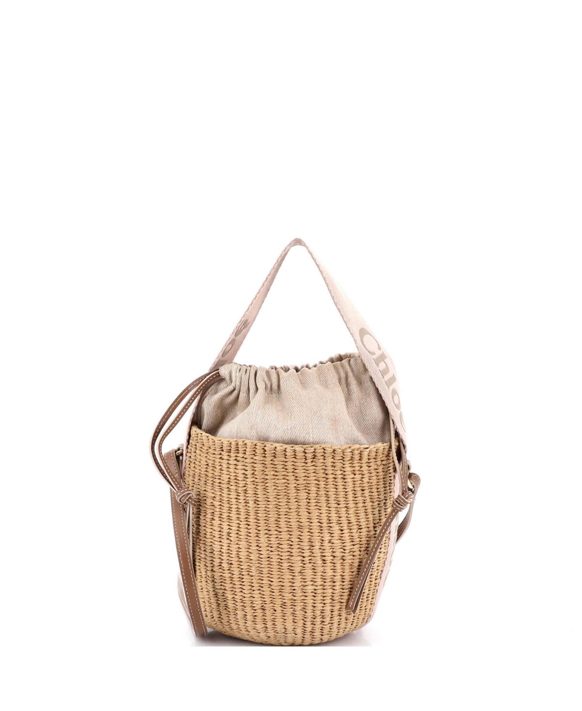 Click here for Pre-Owned Chloe Small Woody Basket Tote Woven Raff... prices