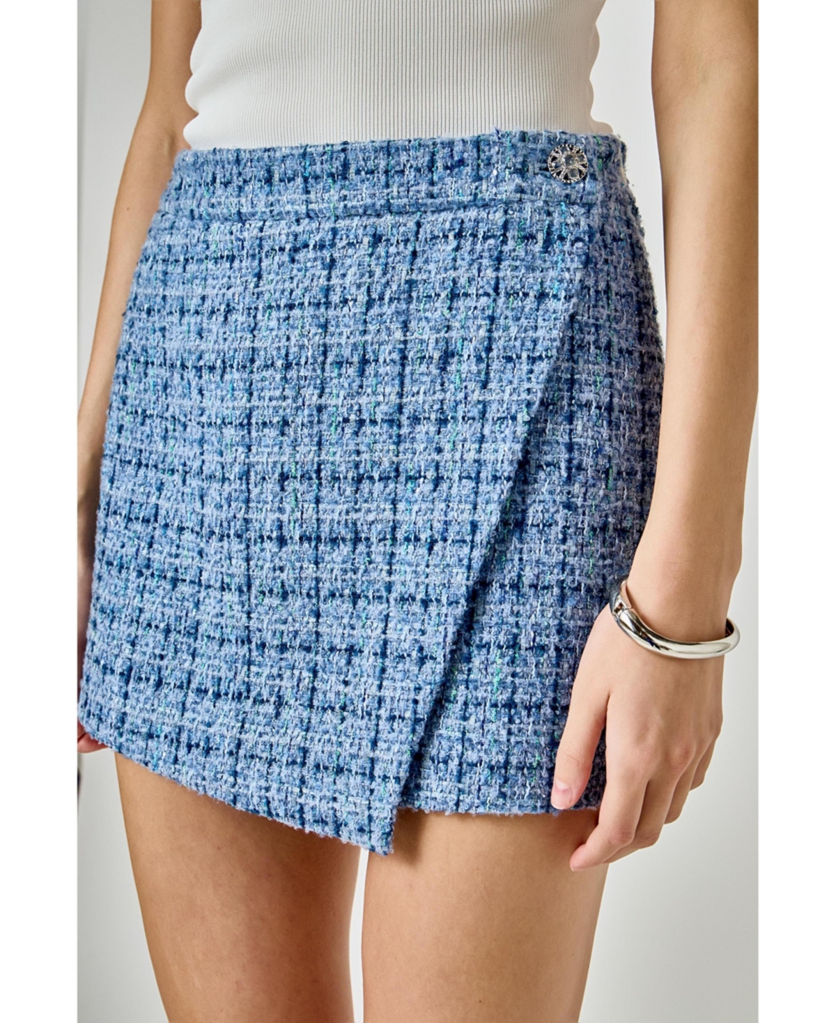 Click here for endless rose Womens Tweed Front Flap Wrap Skirt -... prices