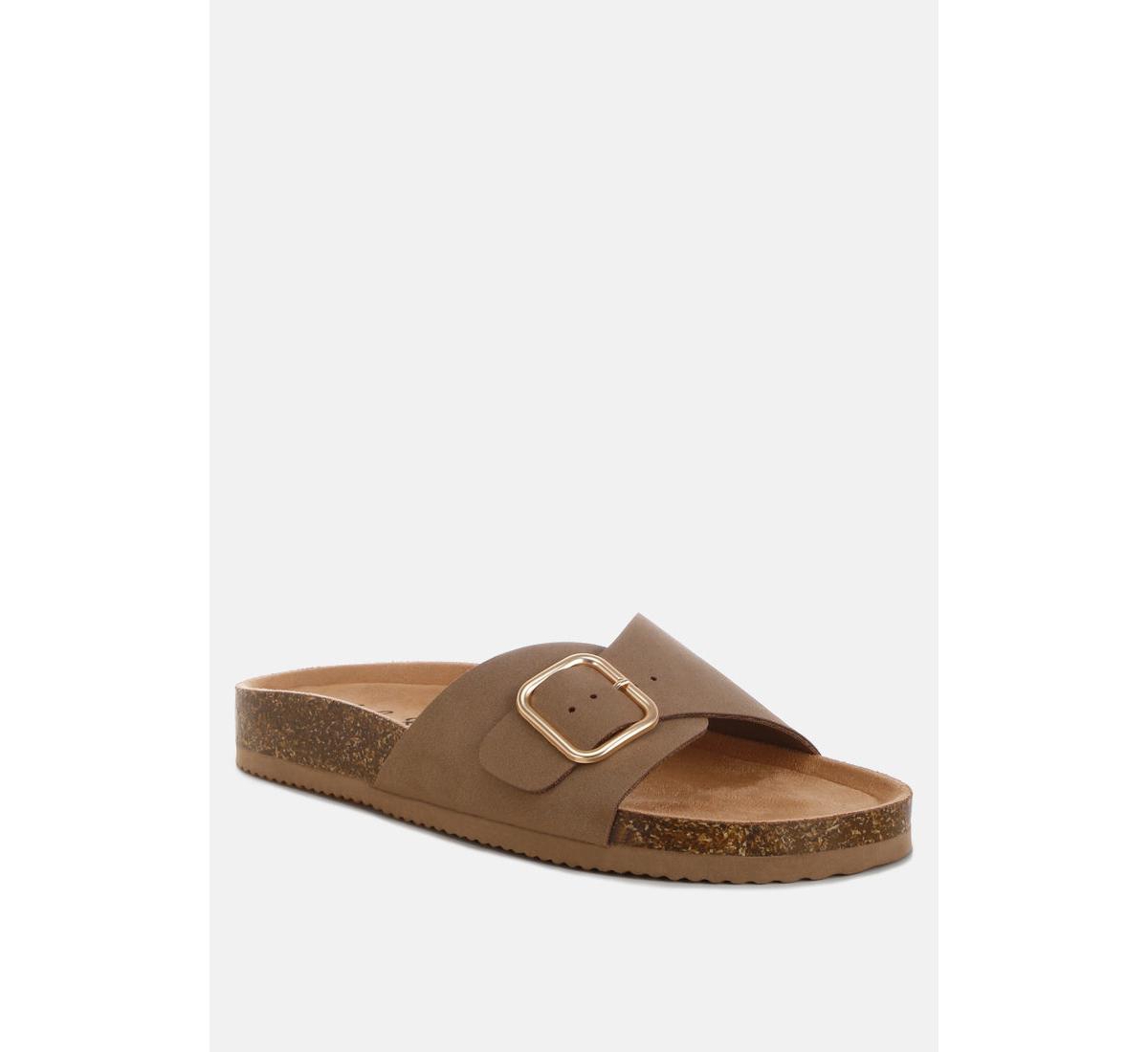 Click here for London Rag Womens Aranda Buckled Slide-On Sandals... prices