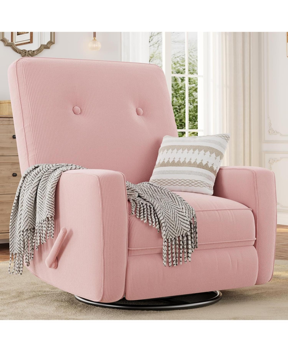 Click here for gaomon Swivel Rocker Recliner Chair with 360degree... prices