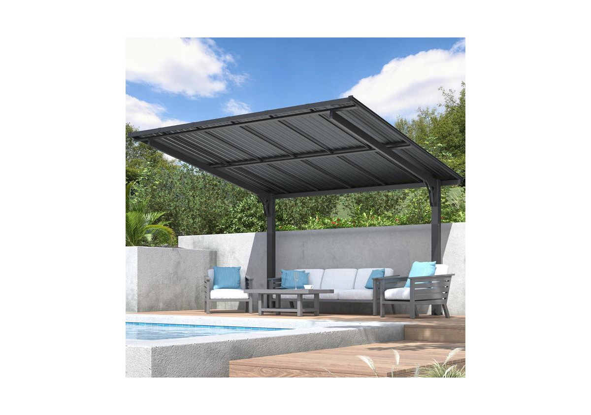 Click here for Aecojoy Lean to Hardtop Metal Carport Gazebo  Outd... prices