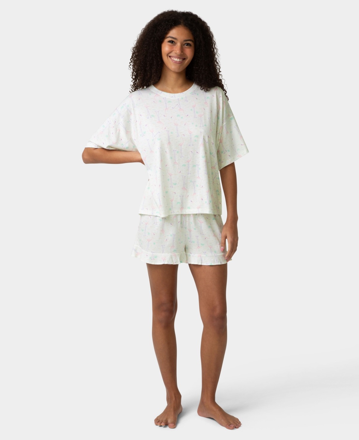 Click here for Hue Womens Oversized T-Shirt and Boxer Shorts Paja... prices