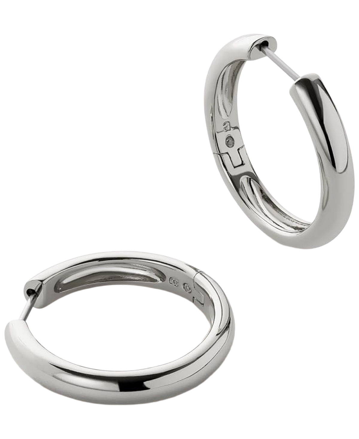 Click here for Ana Luisa Giulia Large Silver Hoop Earrings - Silv... prices