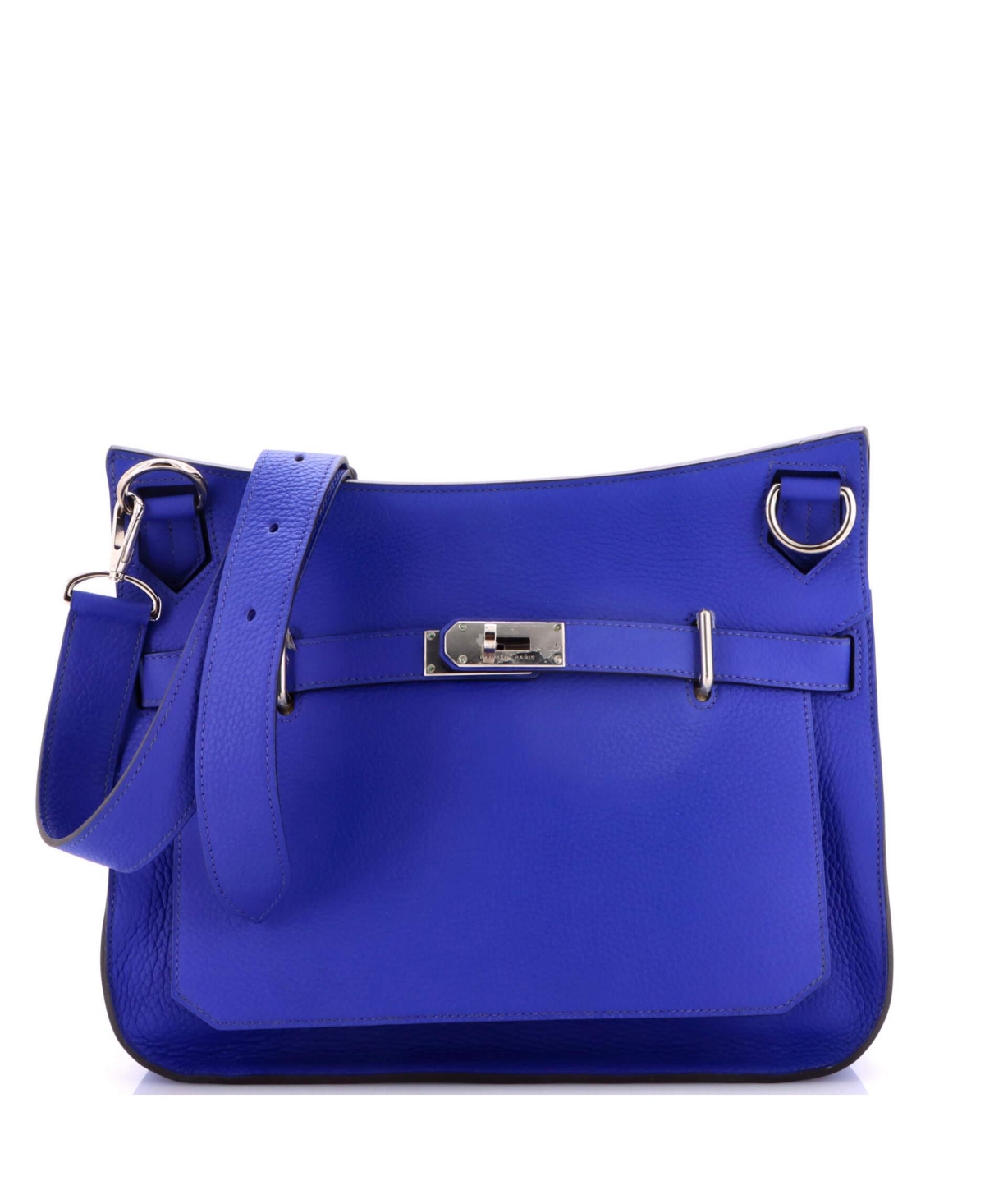 Click here for Pre-Owned HERMES 34 Jypsiere Bag Clemence - Blue prices