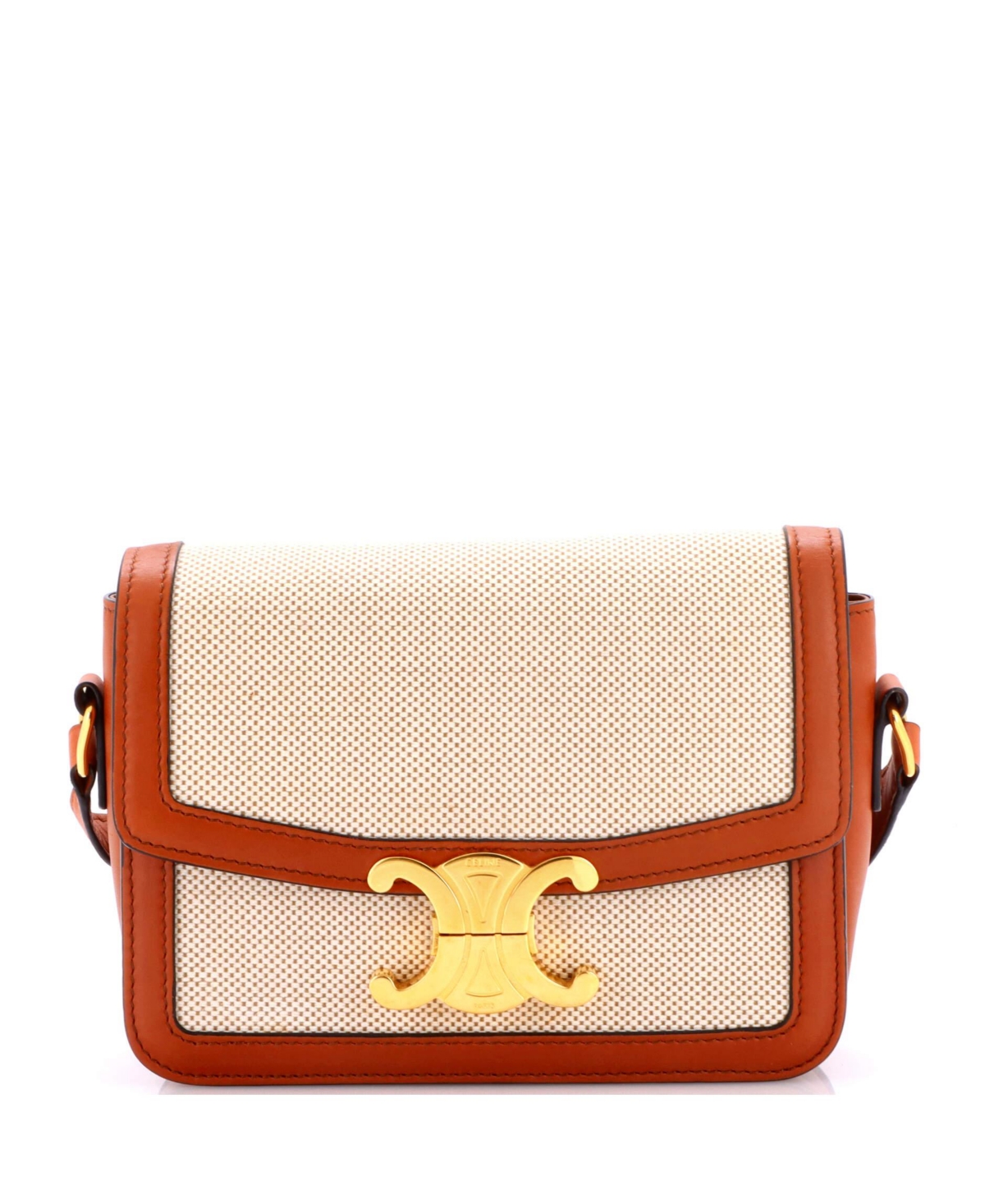 Click here for Pre-Owned Celine Teen Triomphe Shoulder Bag Canvas... prices