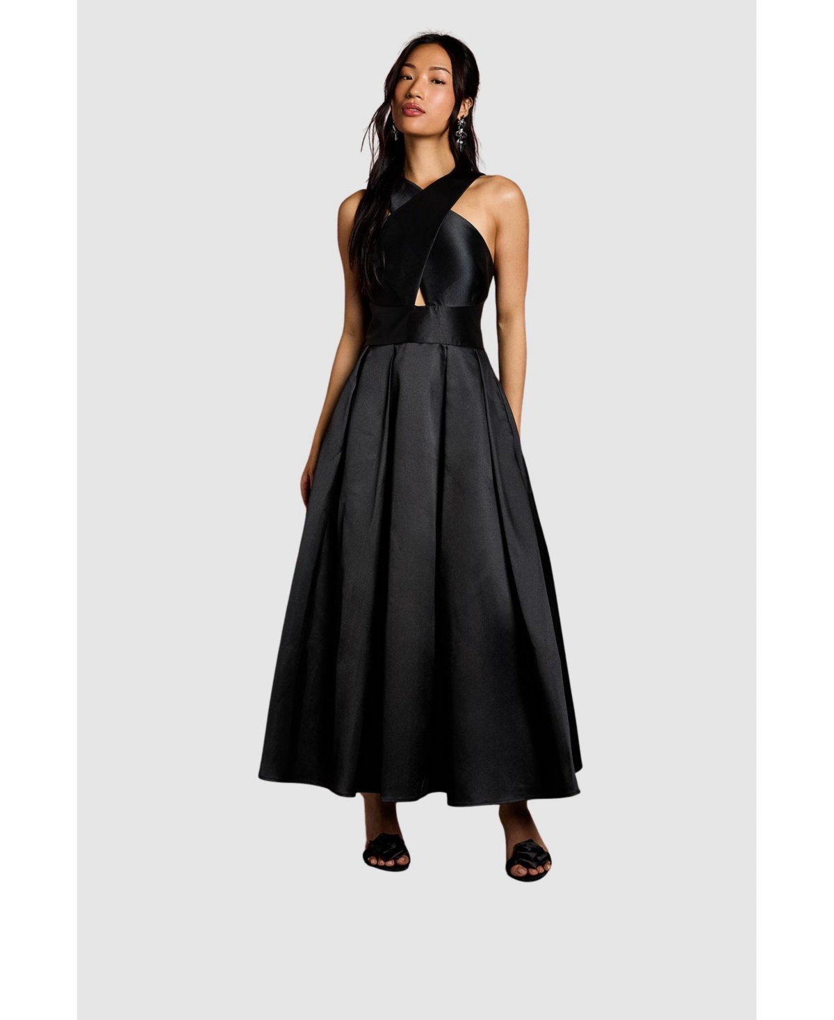 Click here for Coast Womens Cross Neck Twill Bridesmaid Dress - B... prices