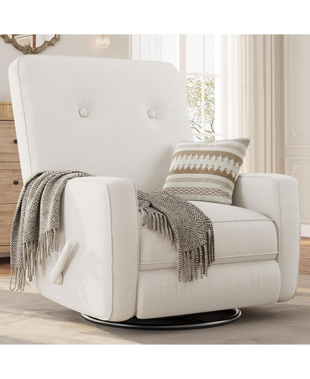 Click here for gaomon Nursery Recliner Chair 360 Swivel Rocking G... prices