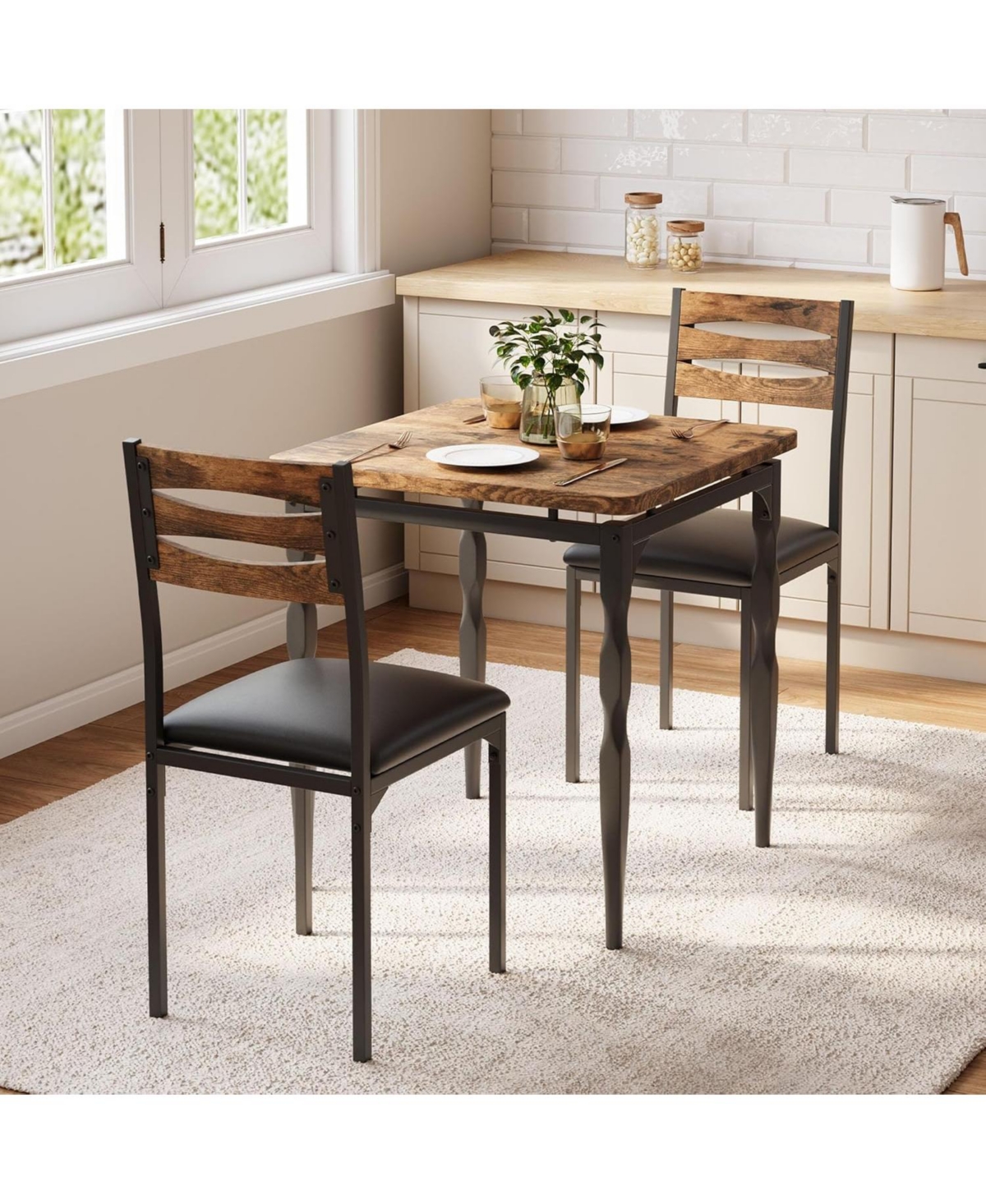 Click here for gaomon Dining Table Set for 2  Dining Table and Ch... prices