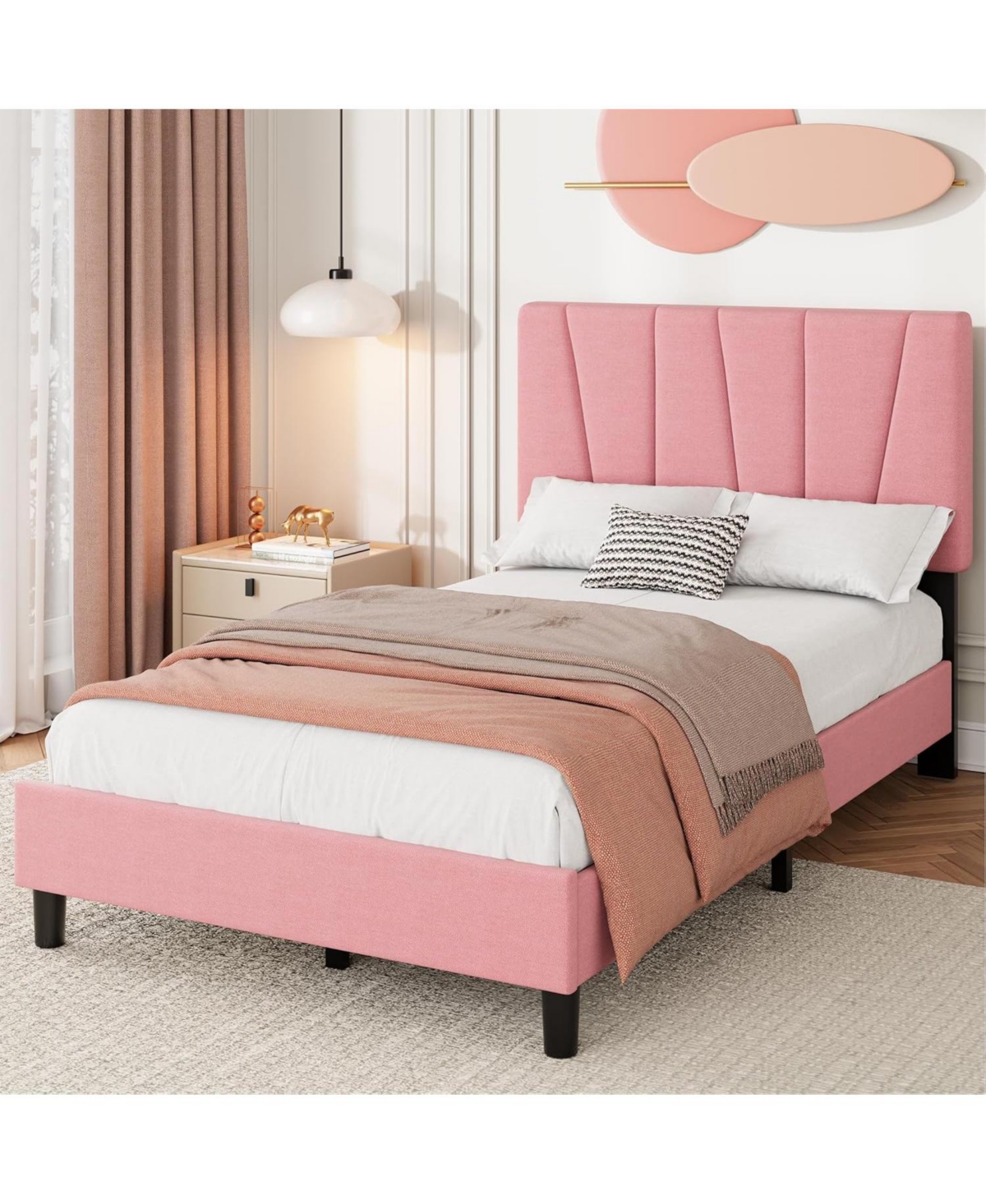 Click here for gaomon Upholstered Platform Bed  Tailored Headboar... prices