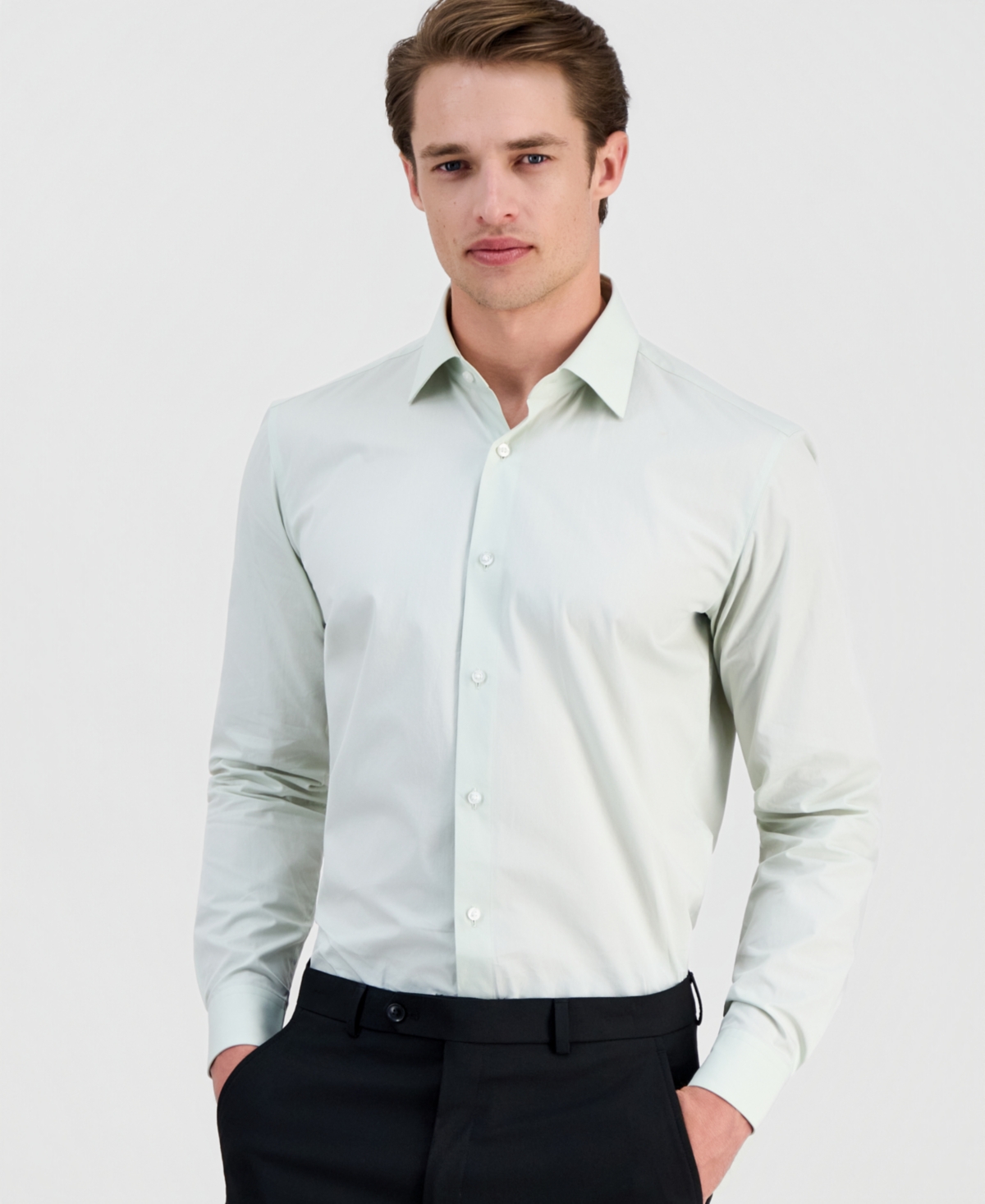 Click here for Hugo by Hugo Boss Mens Modern-Fit Dress Shirt - Li... prices
