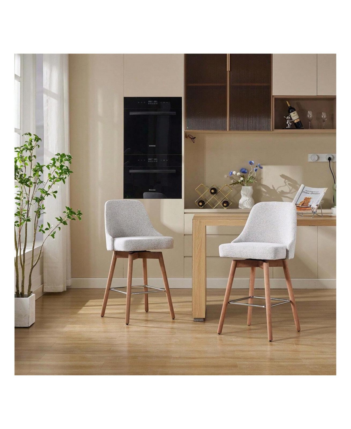 Click here for gaomon Dining Chair 26Inch Counter Height Swivel B... prices