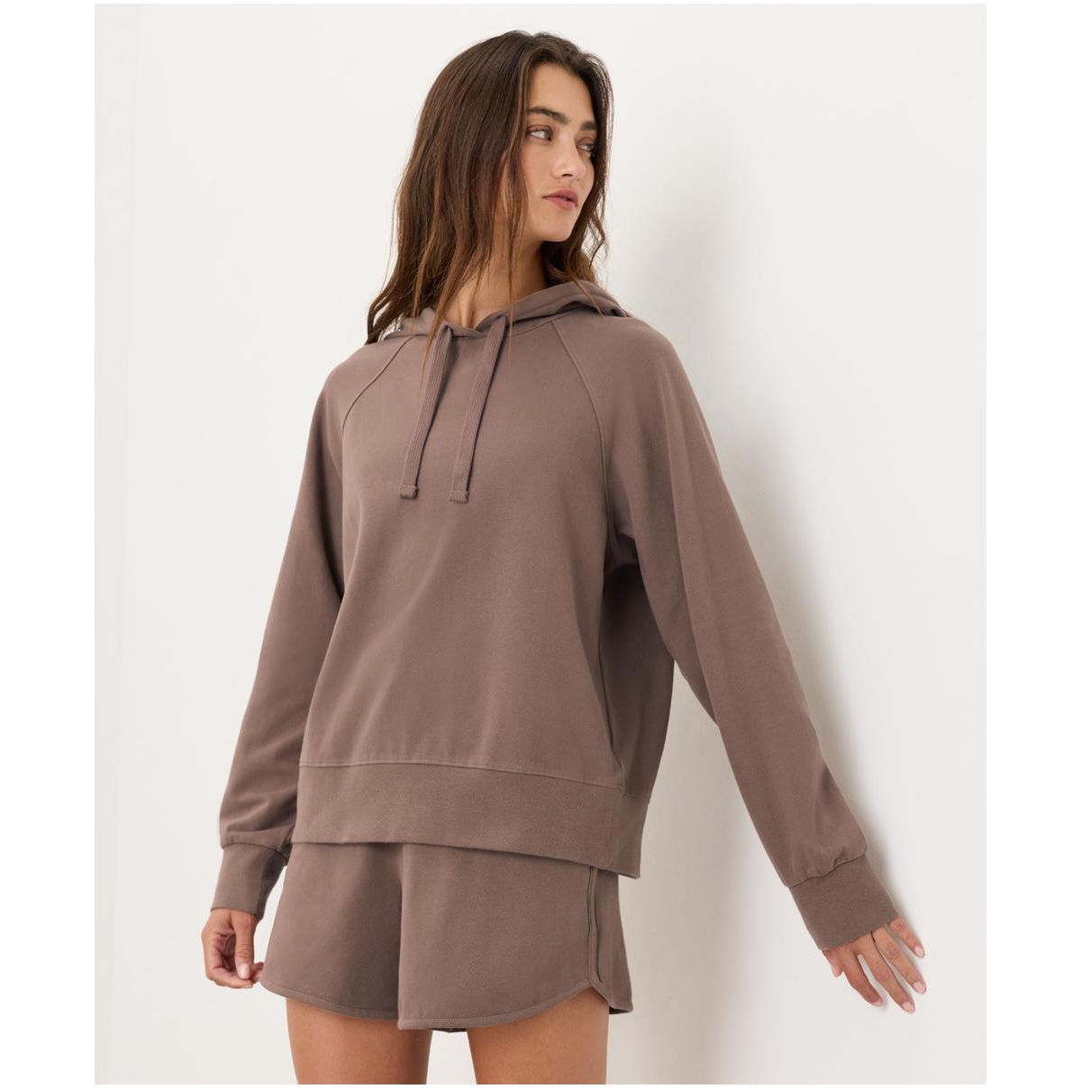 Click here for Pact Womens CloudKnit Hoodie - Deep taupe prices